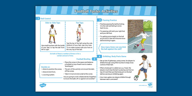 Football Taster Activities (teacher made) - Twinkl