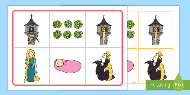 Rapunzel Matching Cards and Board