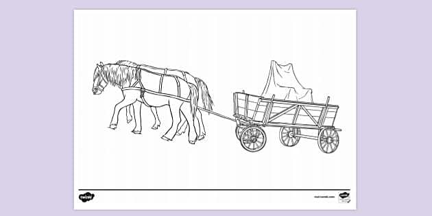 FREE! - Chair Being Carried On Cart Colouring | Colouring Sheets