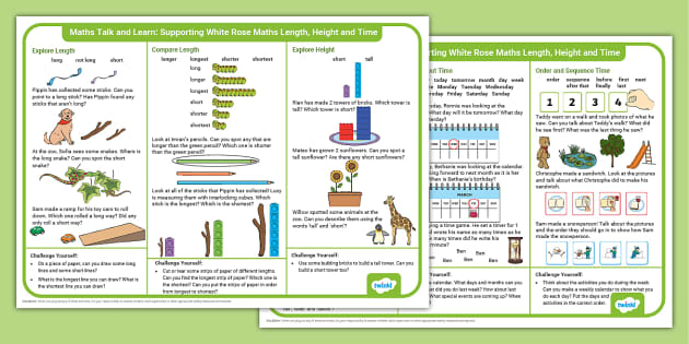 👉 Talk & Learn Supporting White Rose Maths Length, Height Time