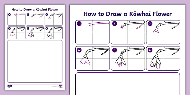 How to Draw a Kōwhai Flower - Twinkl