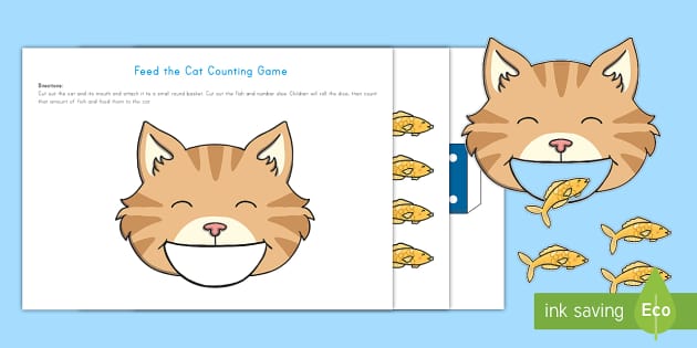 Feed the Cat Counting Game (teacher made)