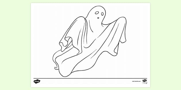 Ghost Colouring Page | Colouring Sheets (Teacher-Made)