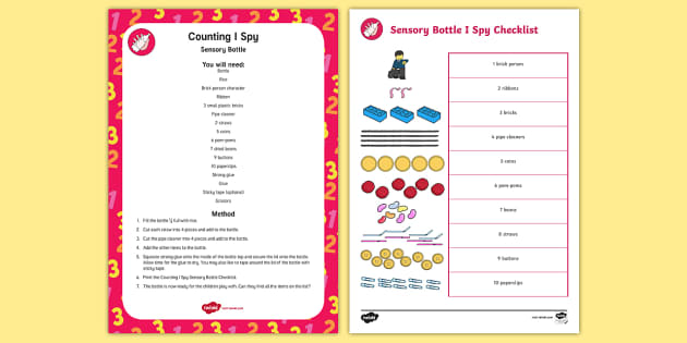 Counting I Spy Sensory Bottle (teacher made) - Twinkl