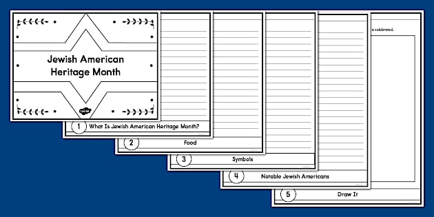 Jewish American Heritage Month Flipbook for K-2nd Grade