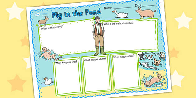 FREE! - Book Review Writing Frame to Support Teaching on Pig in the Pond