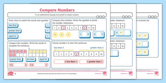 Number and Place Value Making Five Differentiated Worksheets