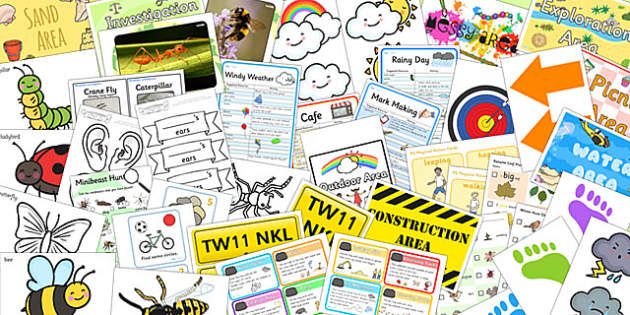 EYFS Framework Outdoor Play Resource Complete Pack - Twinkl