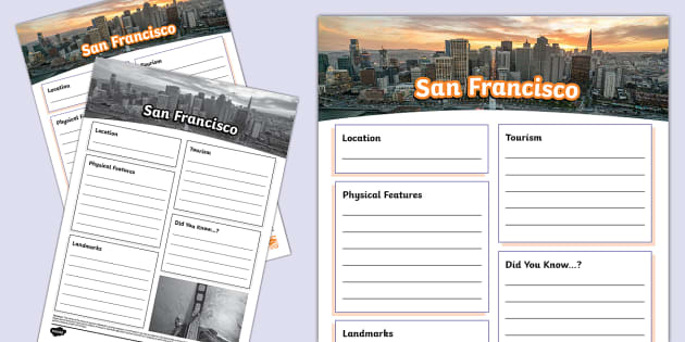 San Francisco Fact File Template (teacher made) - Twinkl