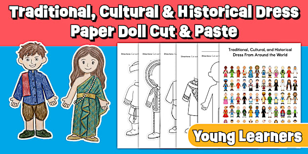 Traditional, Cultural & Historical Dress Paper Doll Activity