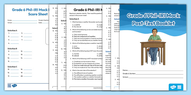 Grade 6 PHIL-IRI Post-Test Booklet | Grade 6 | Twinkl