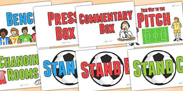 Football World Cup Role Play Stadium Signs (teacher made)