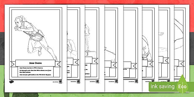 jesse owens coloring sheet