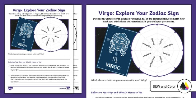 Virgo: Explore Your Zodiac Sign Activity for 3rd-5th Grade