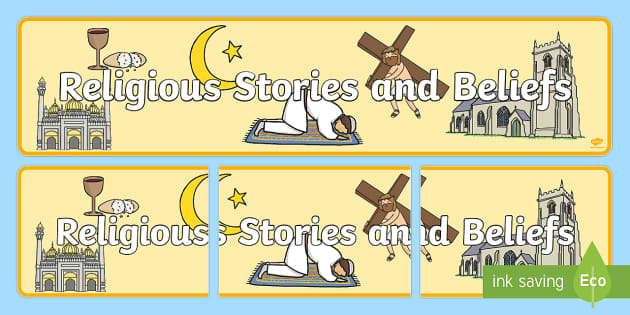 Religious Stories and Beliefs Display Banner - Twinkl
