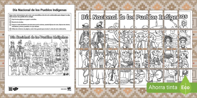 Arte Colaborativo Día de los Pueblos Originarios - Chile