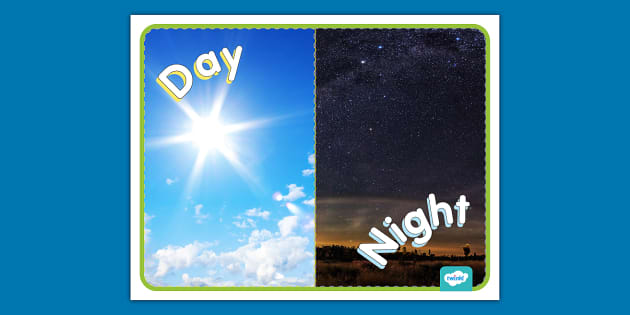 Day and Night Poster (teacher made) - Twinkl