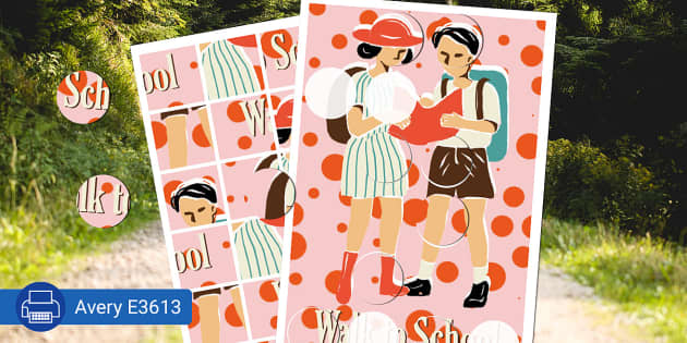 Walk to School Week - Fix the Picture Sticker Activity