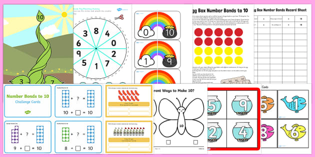 Number Bonds and Counting on Games - Printable - KS1