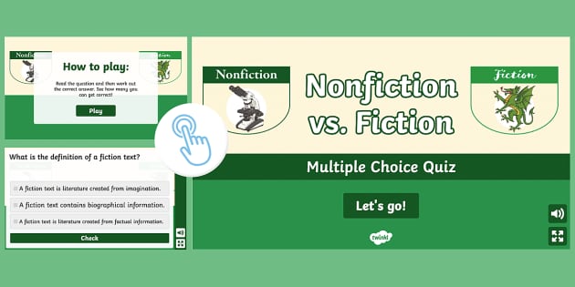 Fiction vs. Nonfiction Game | Teaching Resource | Twinkl USA