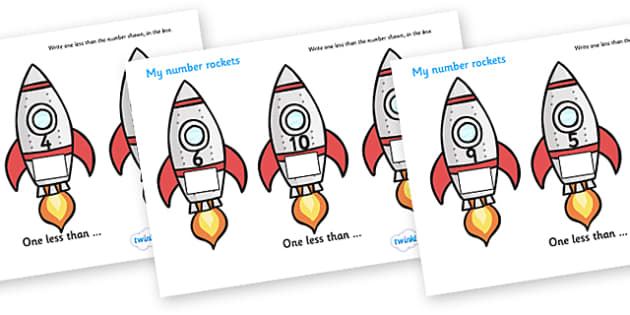 FREE! - My Number Rockets (One Less) (teacher made)