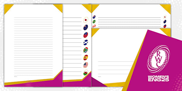 FREE! - Women's Rugby World Cup 2025 Themed Writing Pack