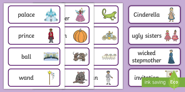 Cinderella Word Cards (teacher made)