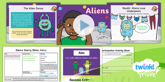 👉 Alien Dance - Alien PE Lesson Year 1 - Twinkl Move KS1