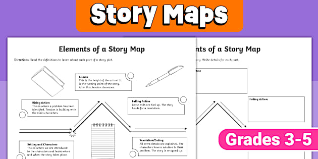 Story Plot Map for 3rd-5th Grade
