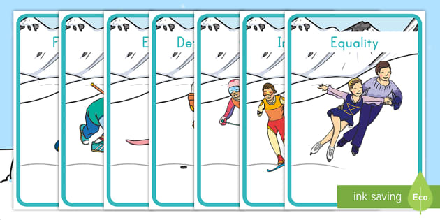 Winter Olympics and Paralympics Values Posters