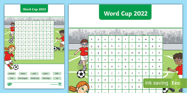 Wales Team World Cup Word Search (teacher made)