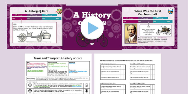 Automobile History Timeline: A History of Cars Lesson Pack