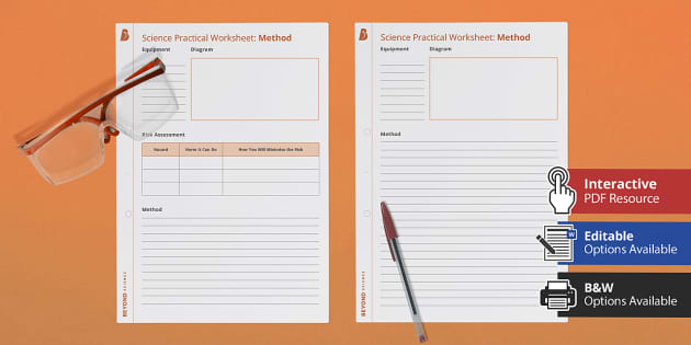 Method Worksheet | Science Practical Skills | Beyond