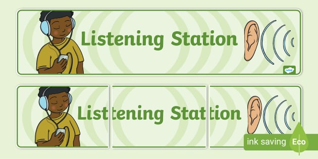 Listening Station Banner,listening area,listening display