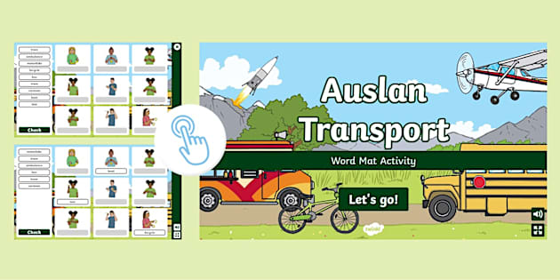 Auslan Transport Interactive Word Mat