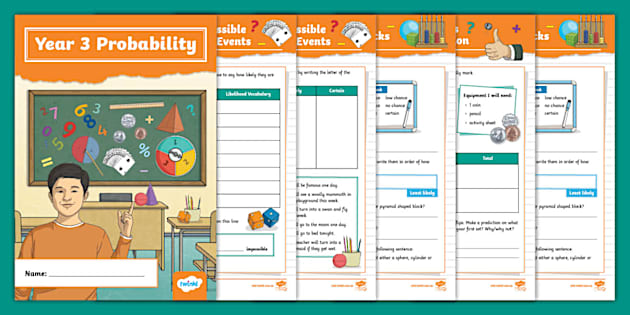 Year 3 Probability Activity Workbook (teacher made) - Twinkl