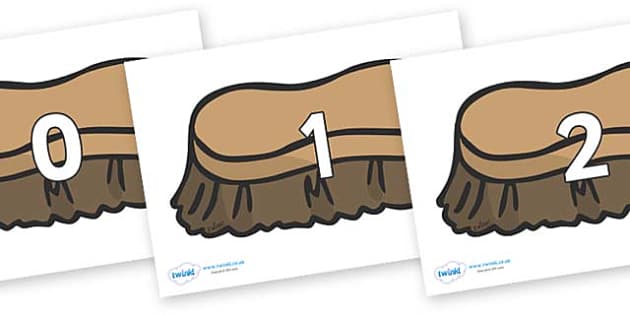 Numbers 0-31 on Brushes (teacher made) - Twinkl