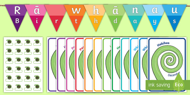 Koru Māori Birthday Cards & Bunting Display Pack