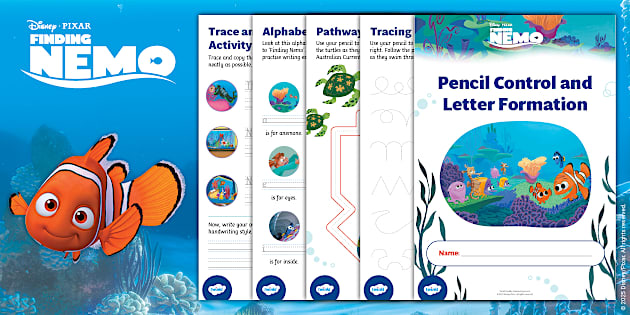 Finding Nemo: Pencil Control and Letter Formation Handwriting Activity ...