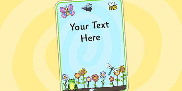 Spring Themed Editable Poster Template (teacher made)