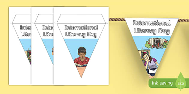 International Literacy Day Display Bunting - Twinkl
