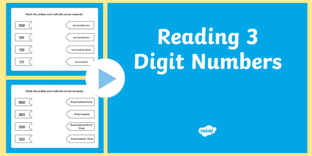 Reading 3-Digit Numbers Flipchart Matching Activity - Twinkl