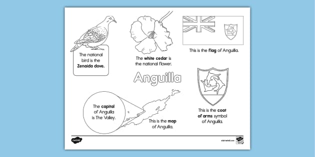 national symbols coloring sheet