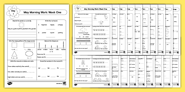 Second Grade May Morning Work Bundle (teacher made) - Twinkl