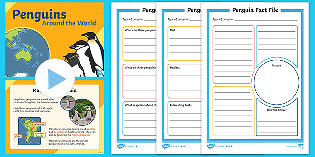 Penguins Around the World Non-Fiction Writing Activity Pack