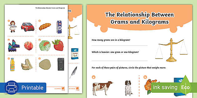 What Is the Relationship between Grams and Kilograms Activity Sheet What Is the Relationship between Grams and Kilograms Activity Sheet