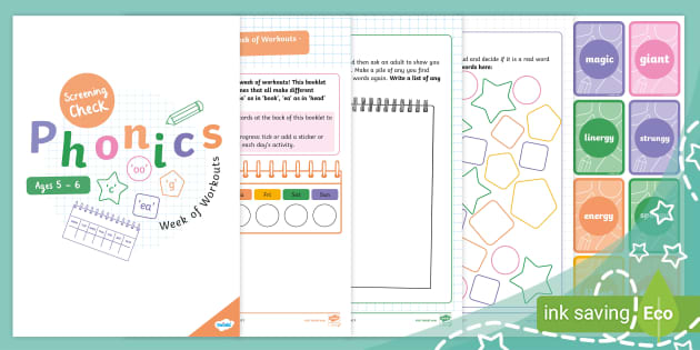 Phonics Screening Week of Workouts (Teacher-Made) - Twinkl