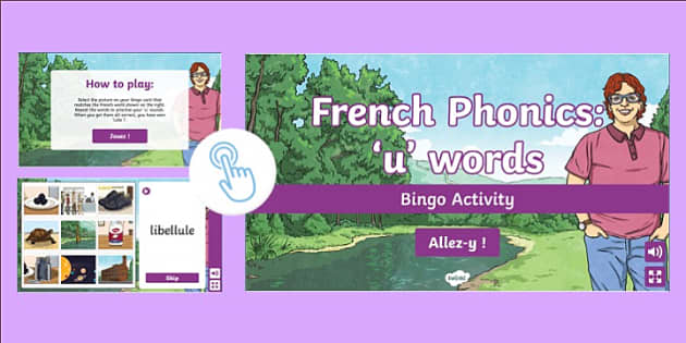 👉 French Phonics: 'u' words Interactive Bingo Game