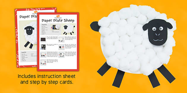 Paper Plate Sheep Craft Instructions - craft, paper plate, paper, plate
