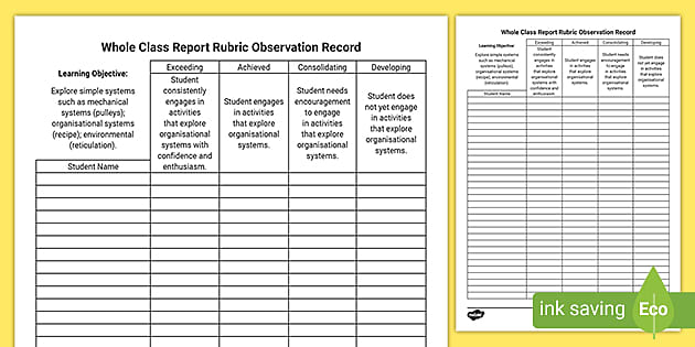 Editable Organisational Systems EYLF Assessment Rubric/Guide to Making Editable Organisational Systems EYLF Assessment Rubric/Guide to Making